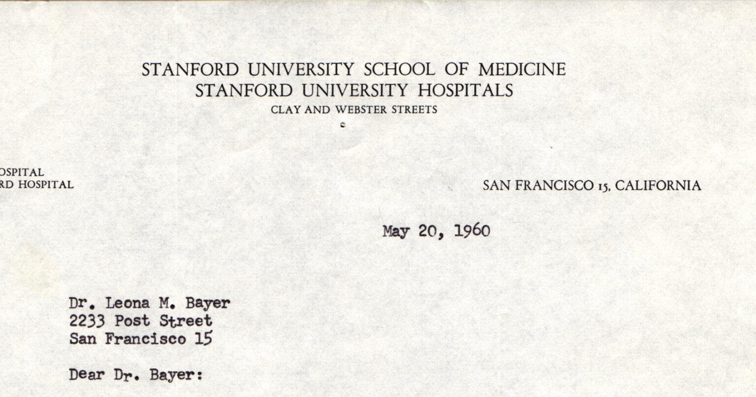 Leona Mayer Bayer Digital Collection Now Available - UCSF Library